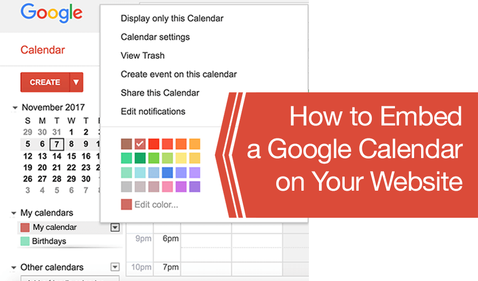 How to Embed a Google Calendar on Your Website - Website Creation Workshop